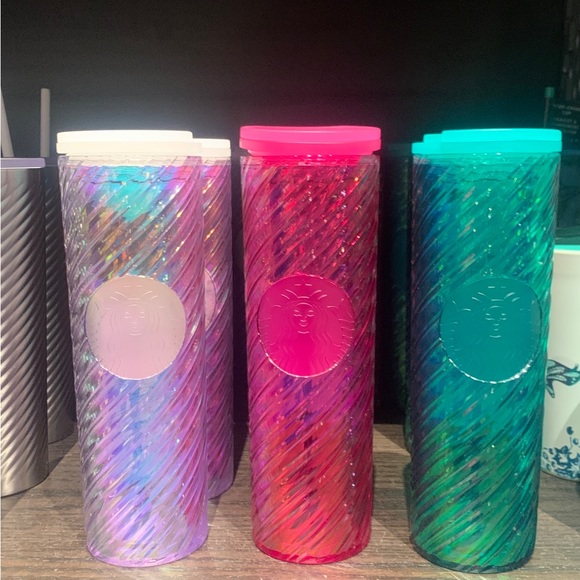 Starbucks | Other | Starbucks Unicorn Swirl Hot Cup Green Clear Cold ...